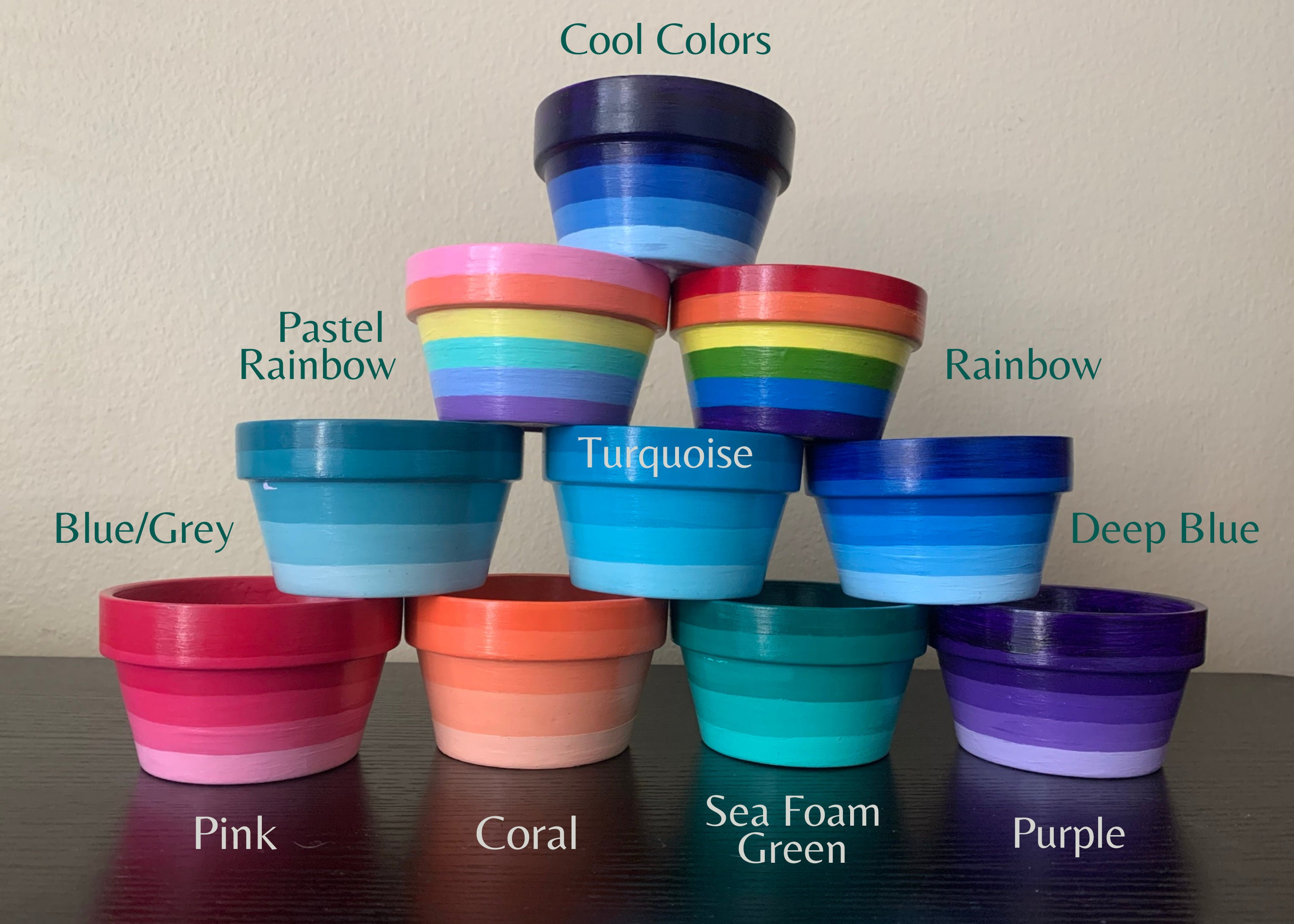 Ocean Wave Planter With Drainage Tray Custom Beach Themed | Etsy