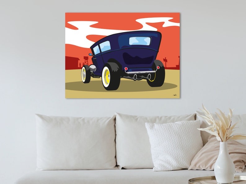 1932 Blue Ford Sedan Art Print Printable Poster Poster Art | Etsy