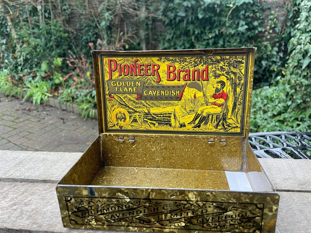 Cavendish Pioneer Brand Lumber Jack Frontier Man Tobacco Tin C1900s - Etsy