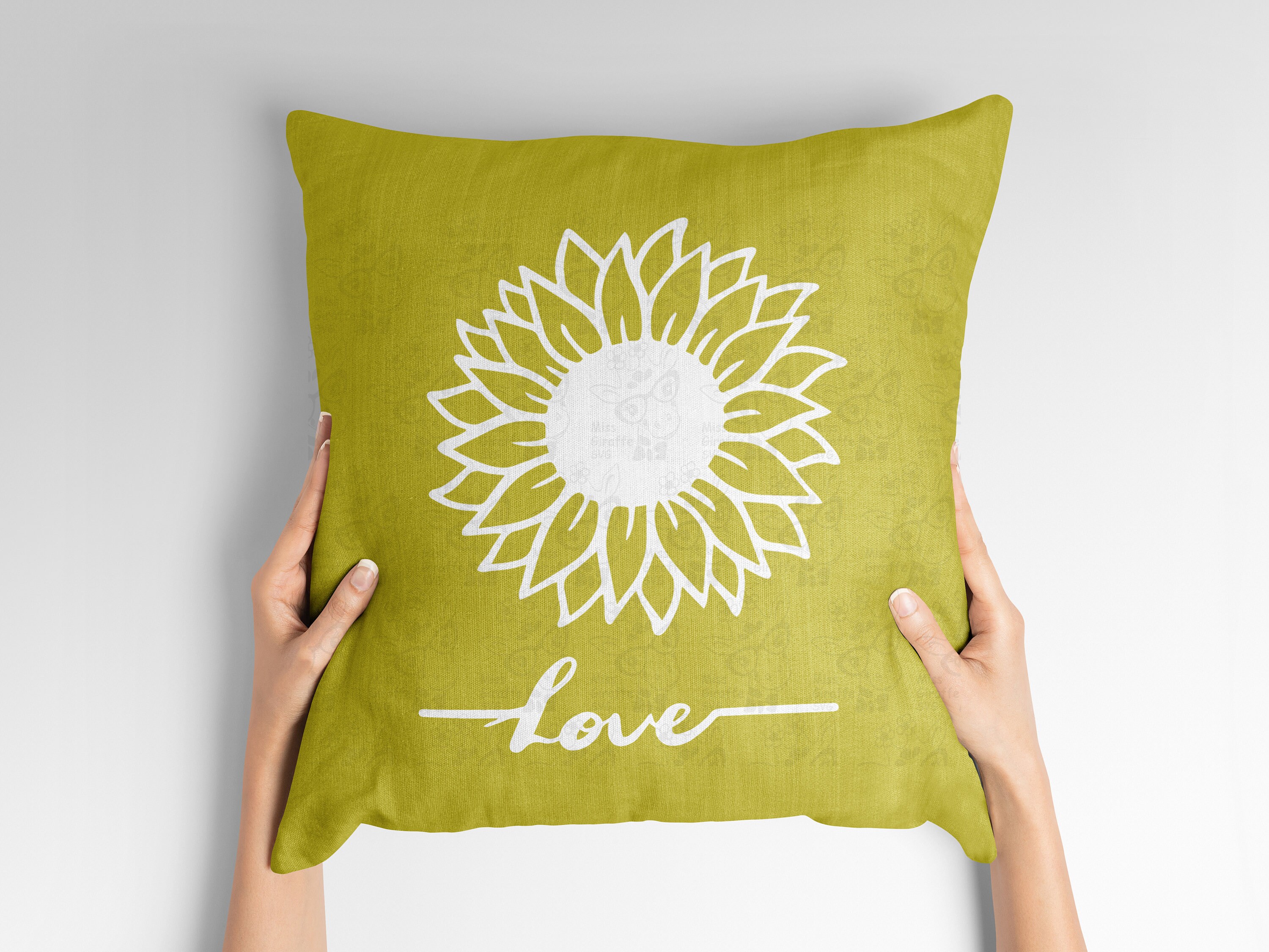 Sunflower With Stem Words Hope Love Faith SVG Hand Drawn Flower SVG - Etsy