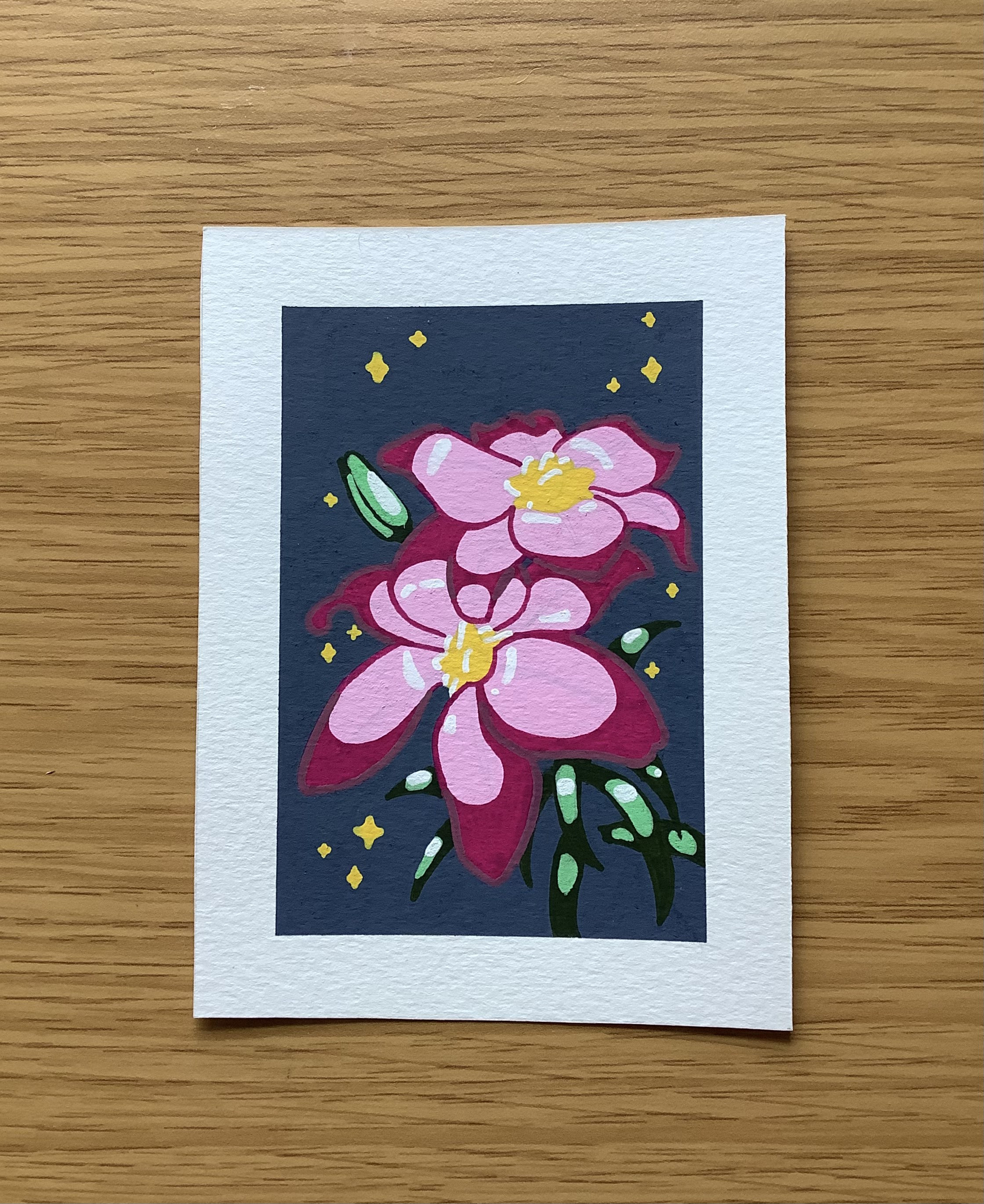 A6 Posca Paint Pen Original Painting of Flowers - Etsy UK