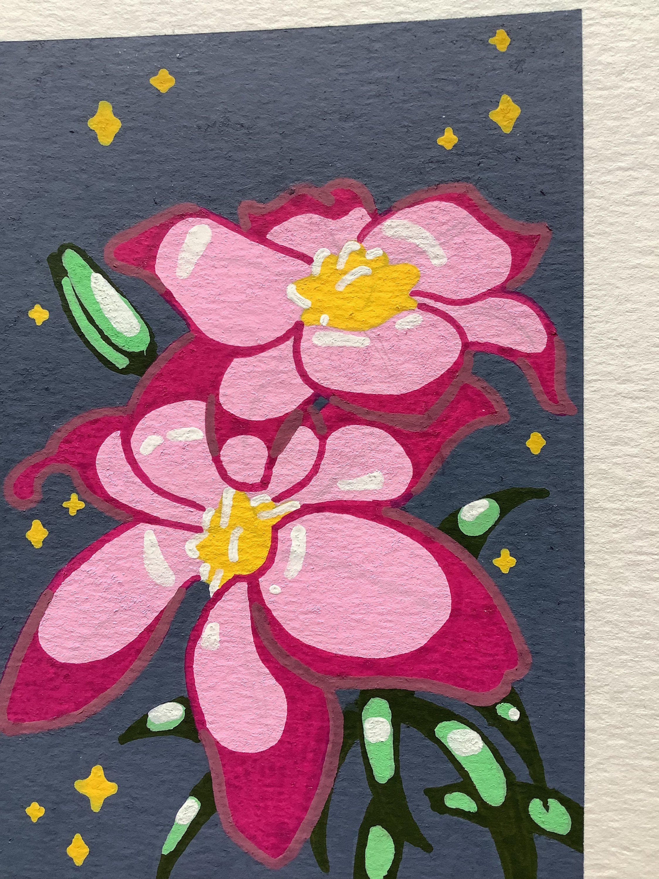 A6 Posca Paint Pen Original Painting of Flowers - Etsy UK