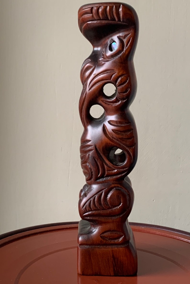 Māori Carving Whakairo Rakau Manaia Carved Wooden Totem - Etsy