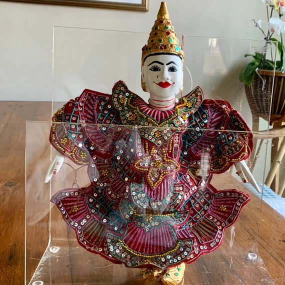 Antique Ornate Burmese Yoke thé Marionette Puppet Handcrafted - Etsy.de
