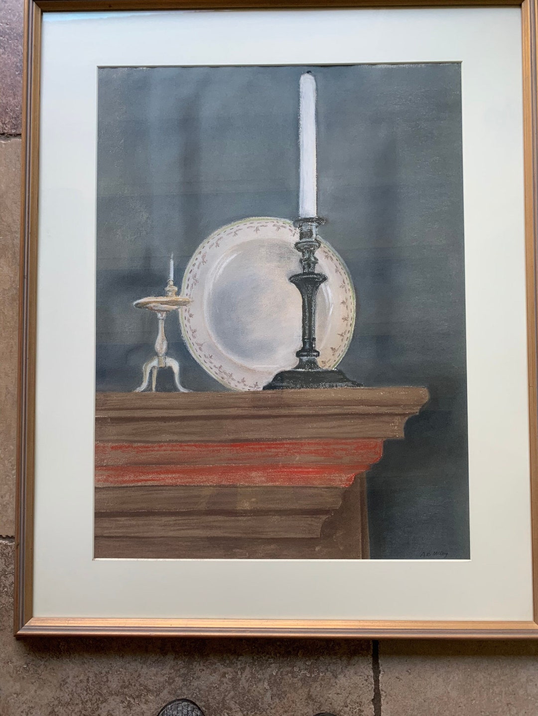 Anna B. Mccoy 𝘊𝘢𝘯𝘥𝘭𝘦𝘭𝘪𝘨𝘩𝘵 Watercolor Painting Original Art Framed - Etsy