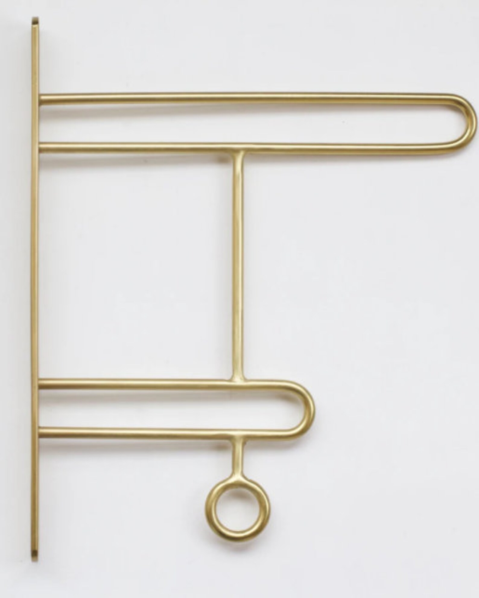 Set of 2 Solid Brass Artistic Brackets Modern DOUBLE Wall - Etsy