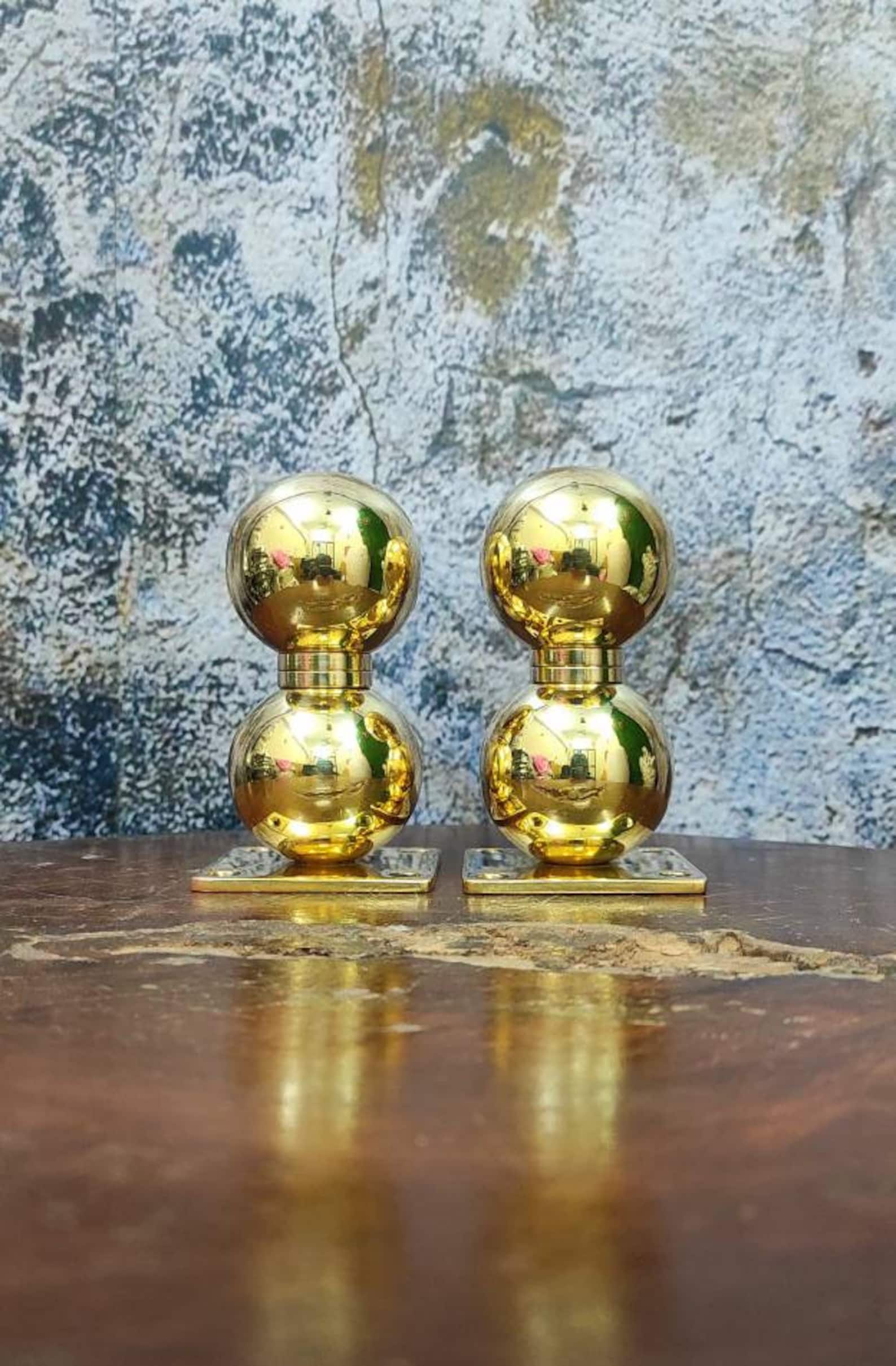 Set of 4 5 Inches DIY Heavy Duty ARTISTIC Solid BRASS Double - Etsy