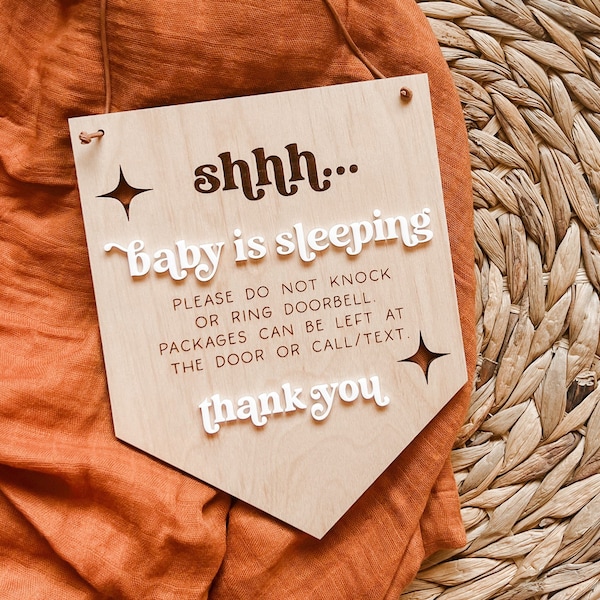 Baby Sleeping Sign - Etsy
