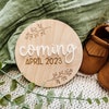 Personalized Pregnancy Announcement Sign | Coming Soon With Due Date ...