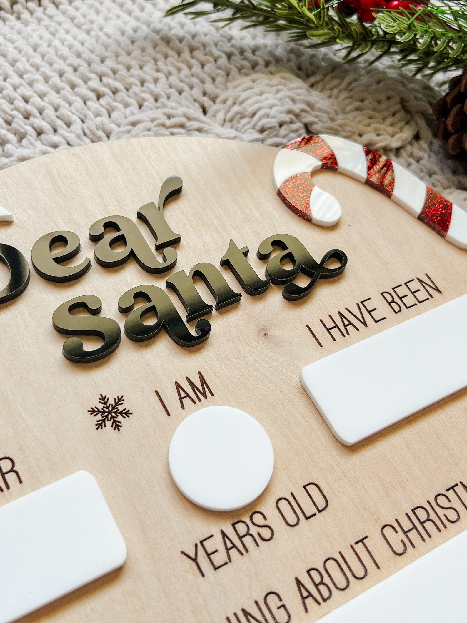 Dear Santa Christmas Board | Christmas Wish Sign | Reusable Dear Santa ...