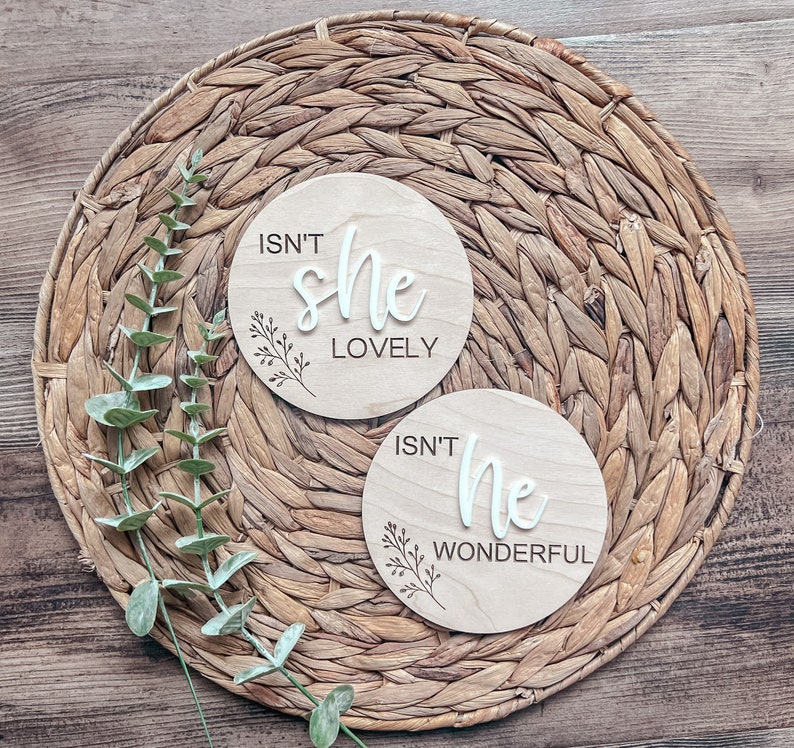 Isn't She Lovely Sign Isn't He Wonderful Sign - Etsy