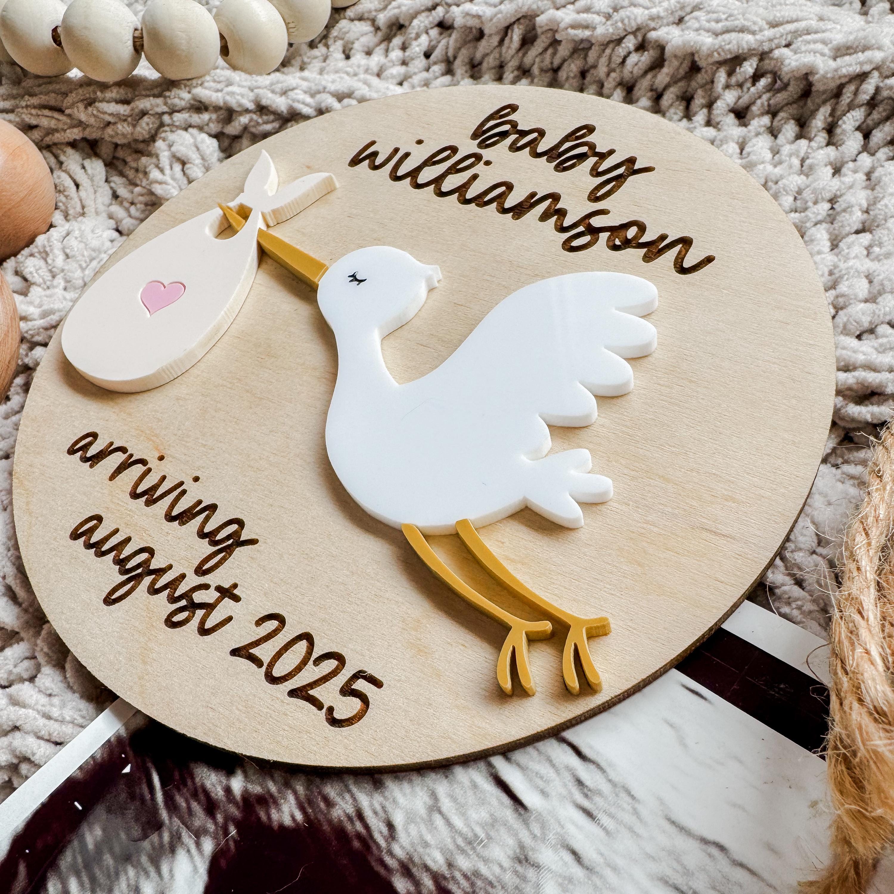Stork Pregnancy Announcement | Baby Announcement Sign | Pregnancy ...