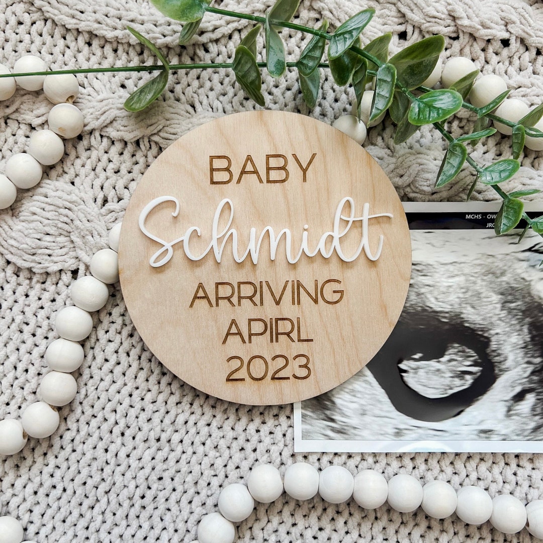 Personalized Last Name Baby Arriving Soon Sign Baby Announcement Sign ...