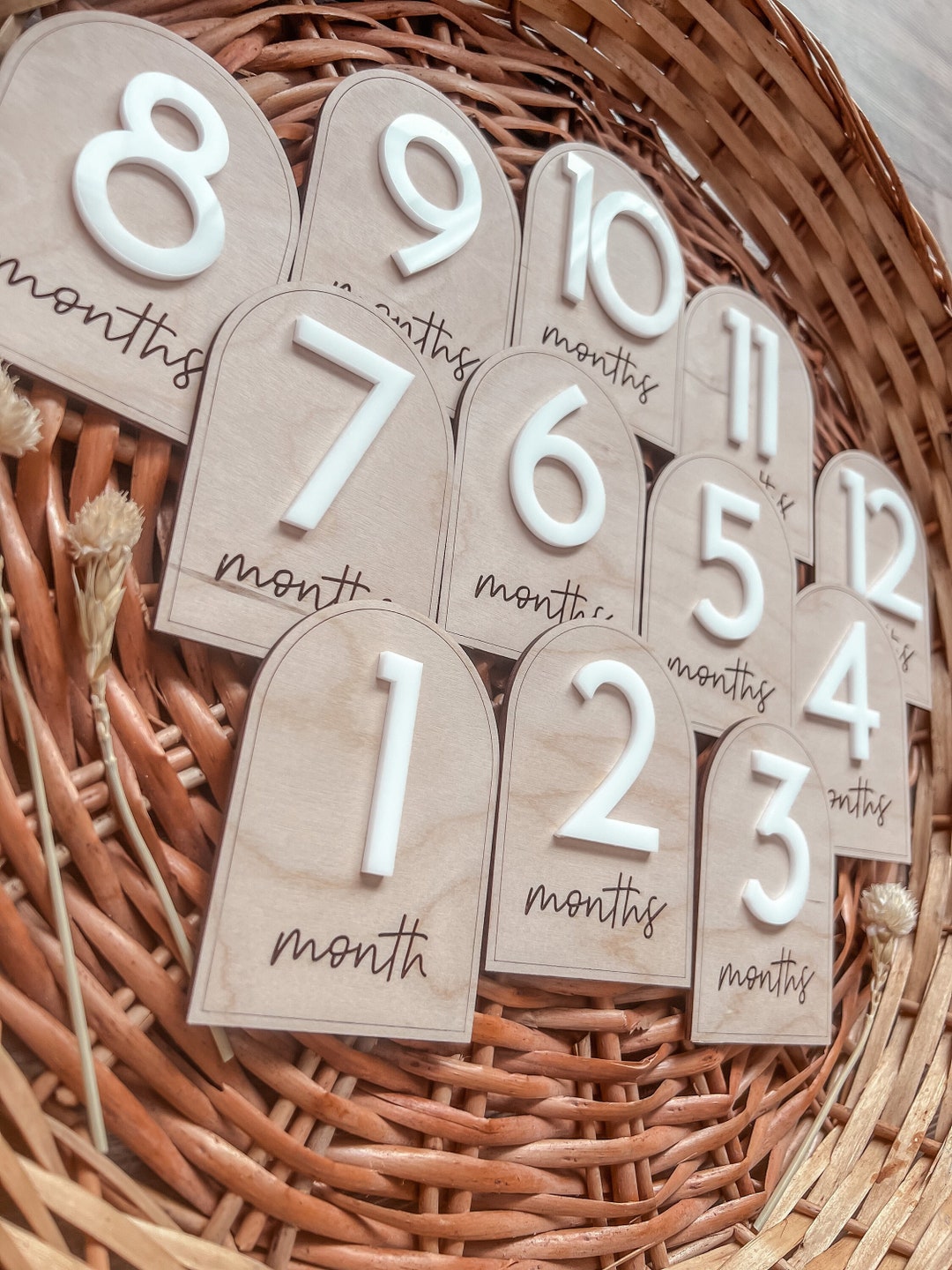 Arched Baby Milestones Markers | Wooden Baby Milestones | Acrylic ...