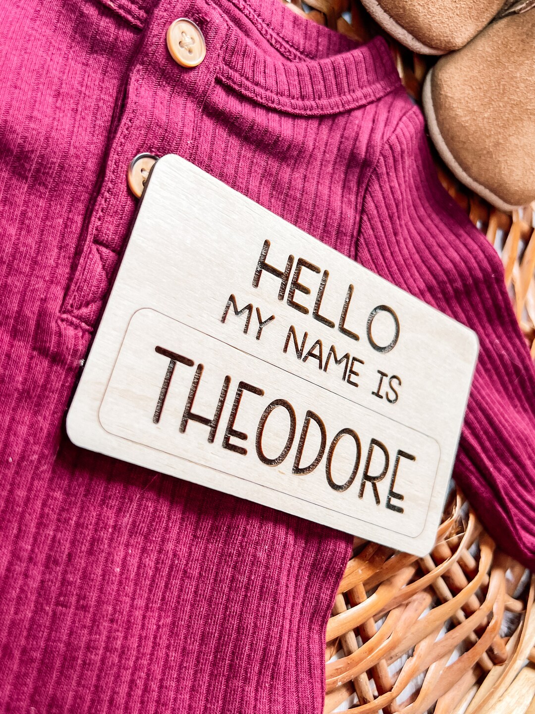 Hello My Name is Sign Personalized Baby Name Sign Baby Announcement ...