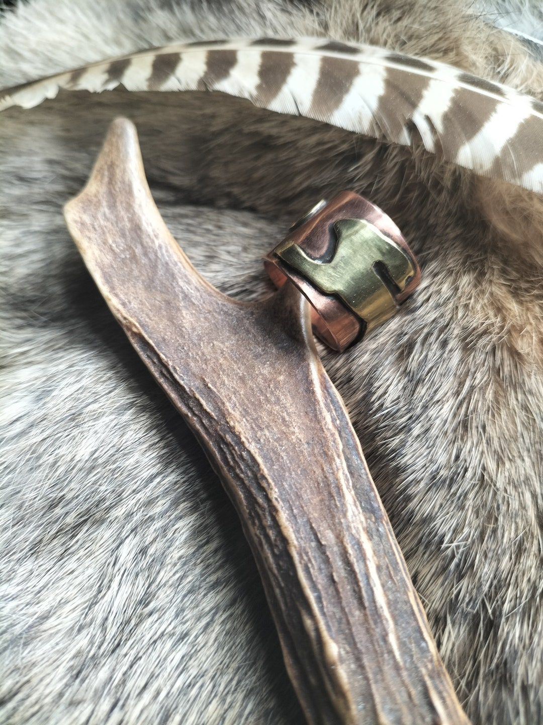 Moon Hare Copper/brass Ring - Etsy