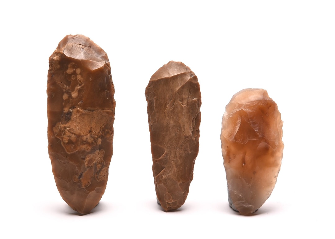 Genuine Neolithic Early Stone Age Tool 3 Flint Tranchet Axes | 85×61mm ...