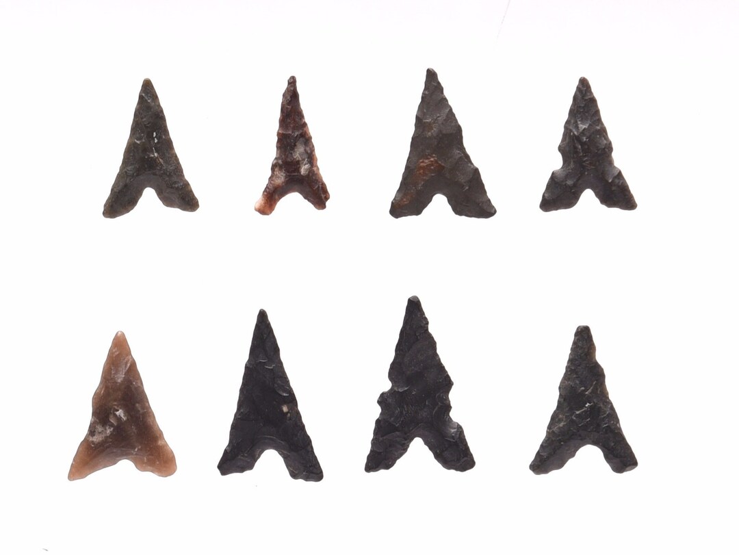 Real Neolithic Flint Arrowheads X 8 | 15-19mm | 4000-6000 BCE | Natural ...