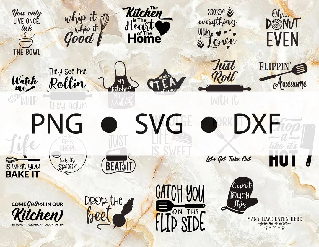 Kitchen Quotes Digital Files (png Svg Dxf) - Etsy Australia