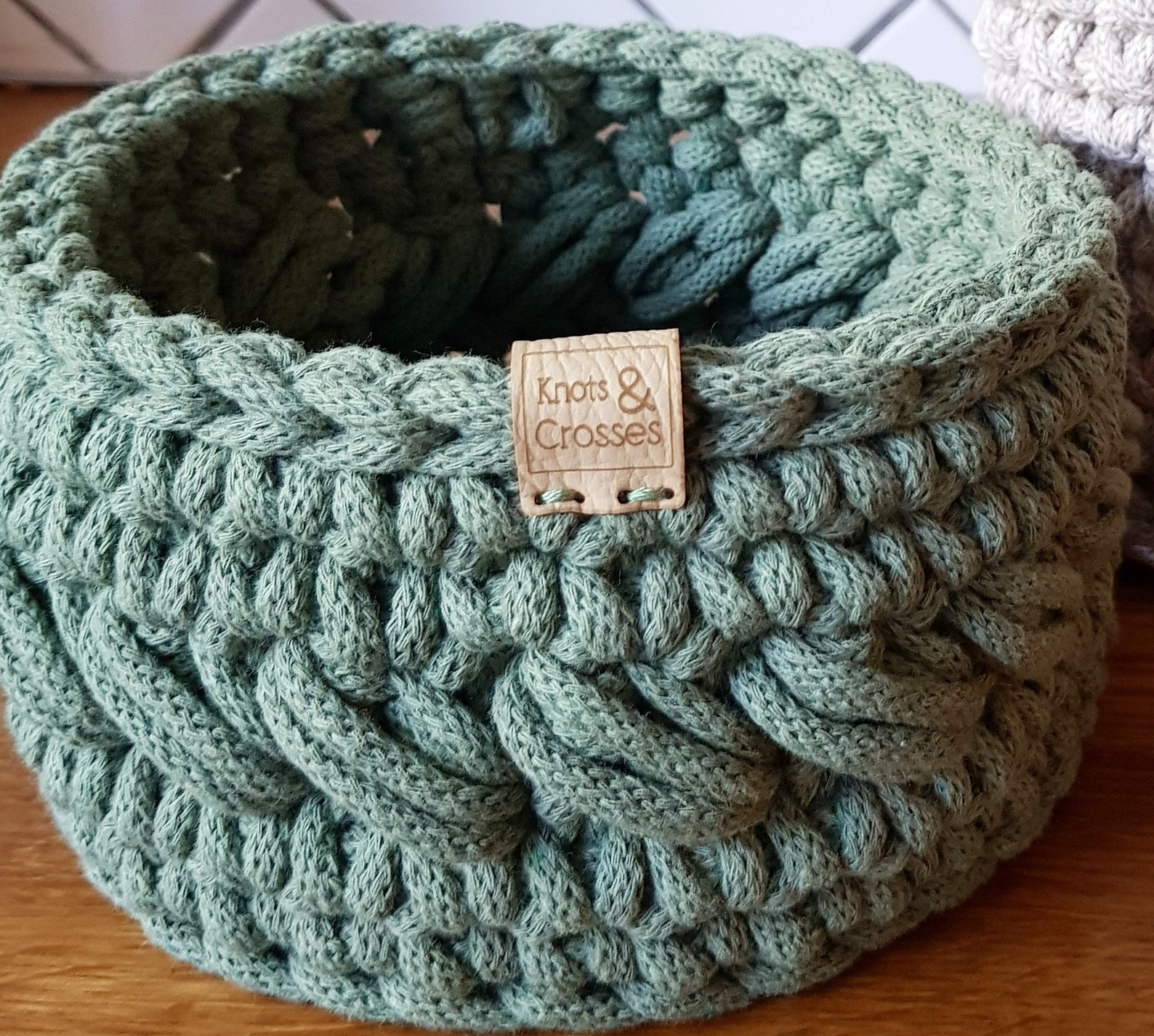 Large Crochet Basket | Sustainable Cord | Crocheted Basket | Home ...