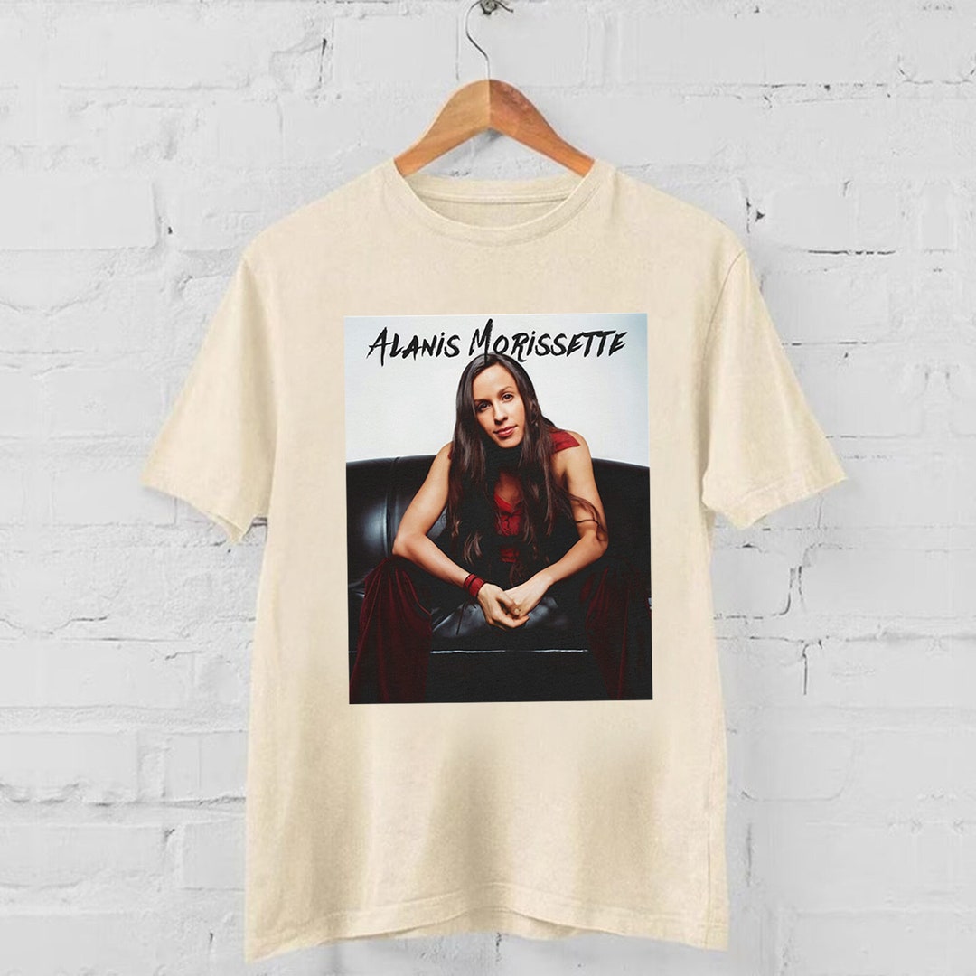 Alanis Morissette Retro T-shirt Style, Vintage Photoshoot Bootleg 90s ...