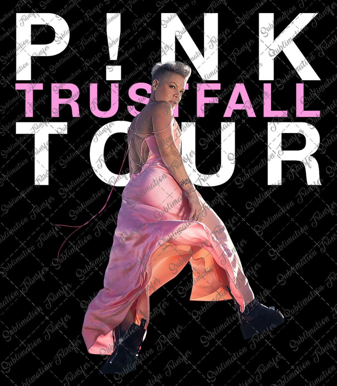 Pink Png File Pnk Singer Trust Fall Tour Music 2023 Tee - Etsy Canada