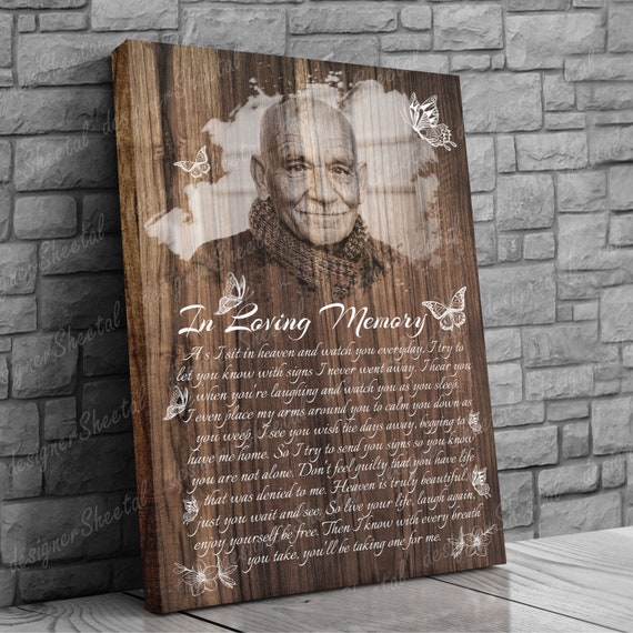 Rest in Peace in Loving Memory Memorial Canvas Heaven - Etsy