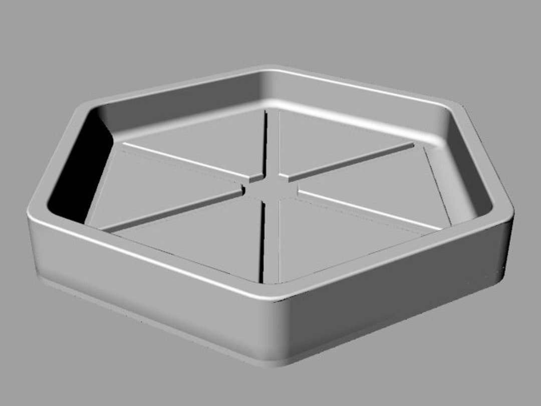 3D Printable STL File Hexagon Pot Saucer Home Office Garden Deco - Etsy
