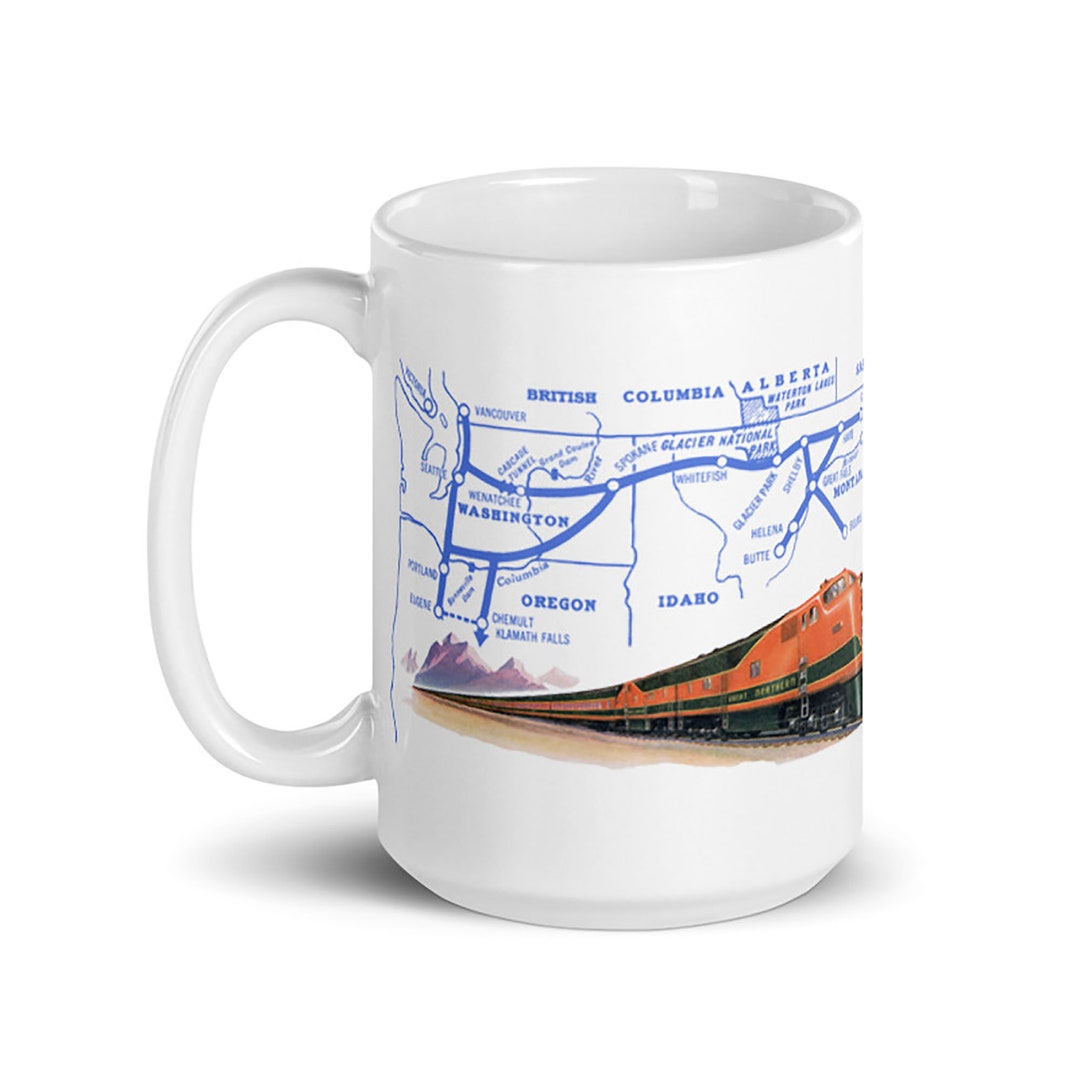 Great Northern Railway Empire Builder Map Mug - Etsy