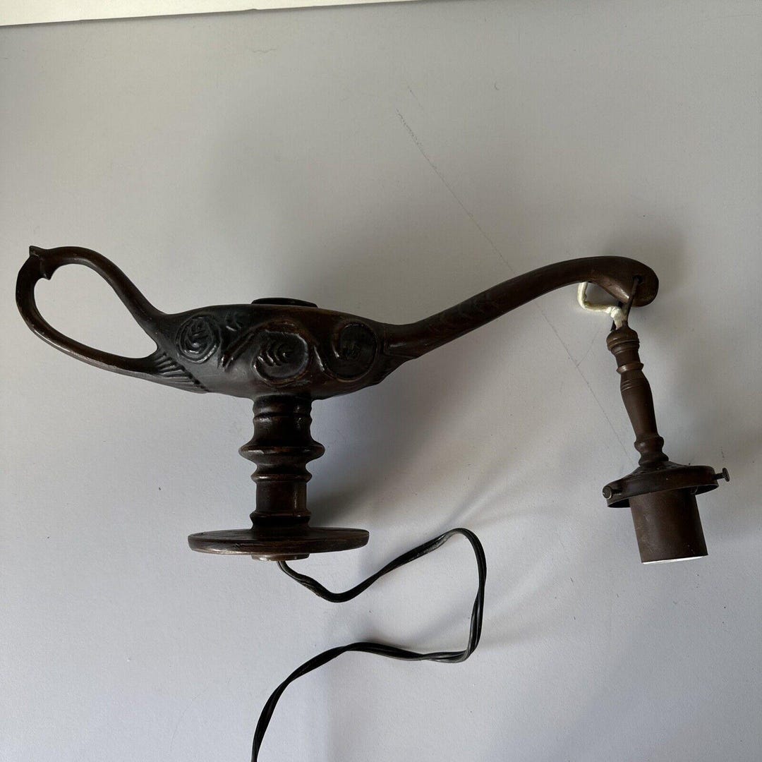 Alladin Genie Style Bronze Lamp - Etsy