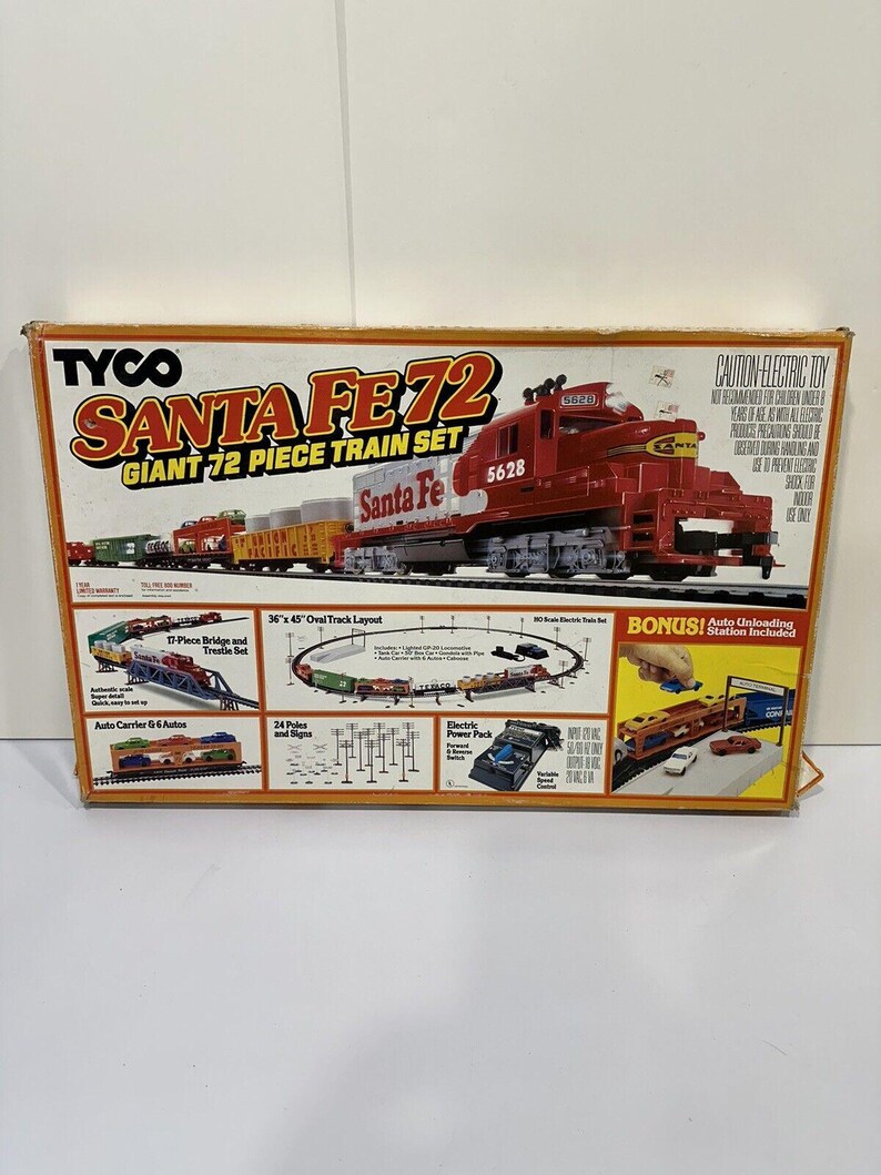 1988 Tyco Sante Fe Giant HO Train Set 7414 - Etsy