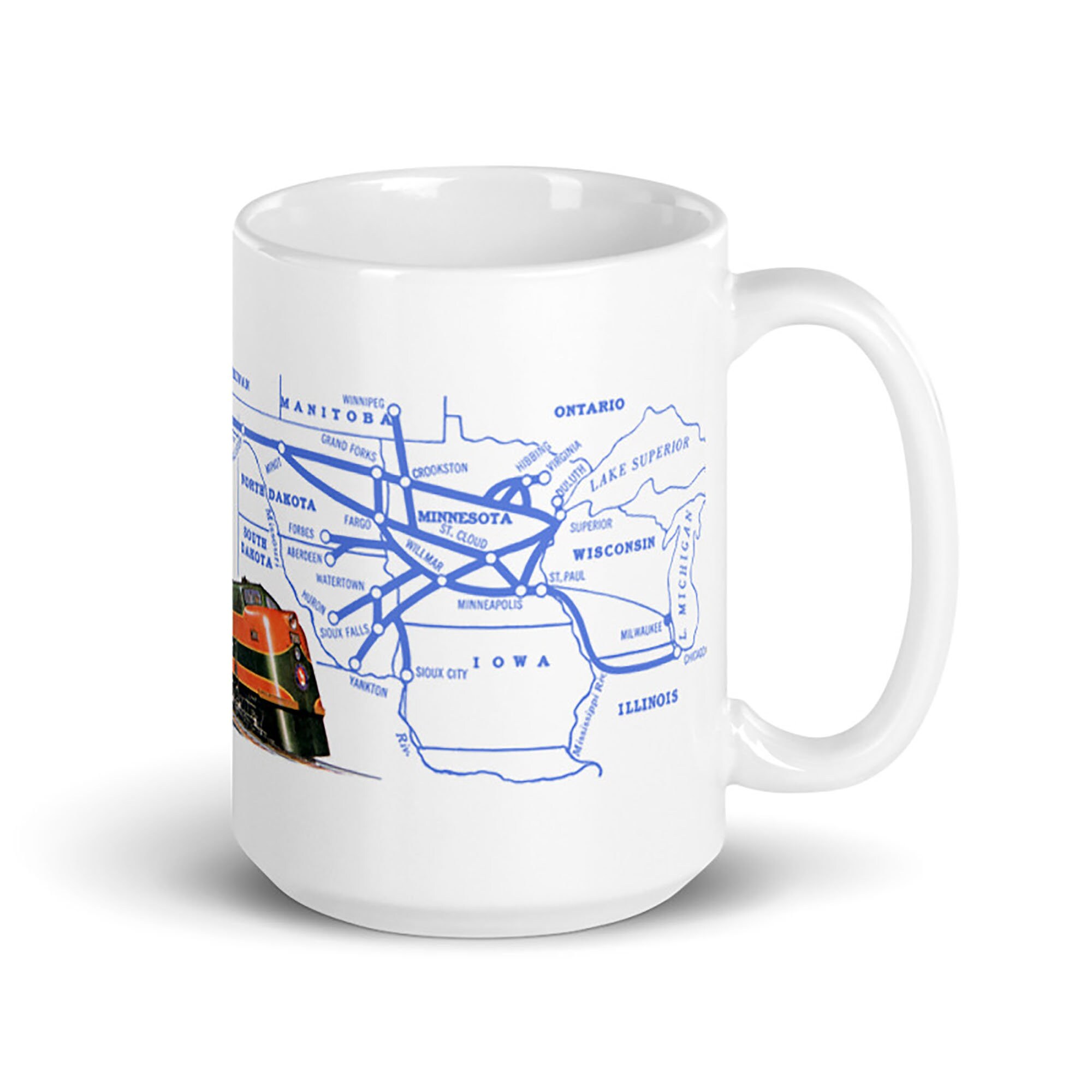 Great Northern Railway Empire Builder Map Mug - Etsy