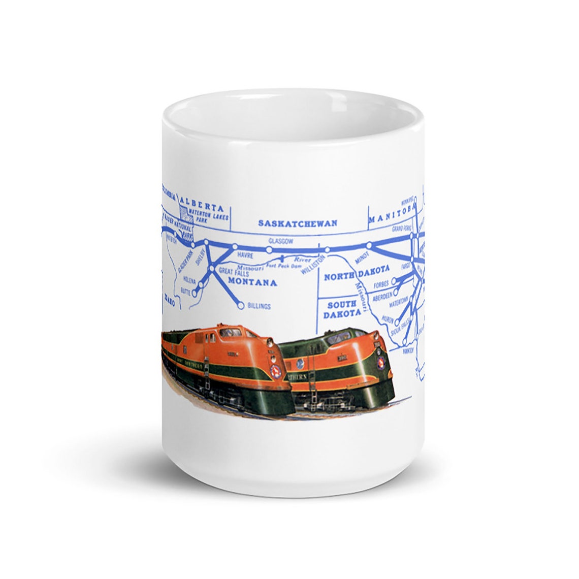 Great Northern Railway Empire Builder Map Mug - Etsy