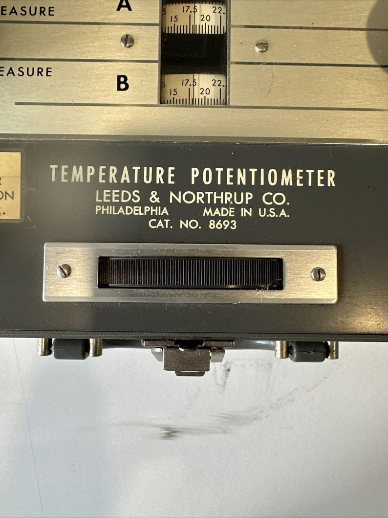 Leeds Northrup Temperature Potentiometer / Galvanometer Cat. No. 8693 ...