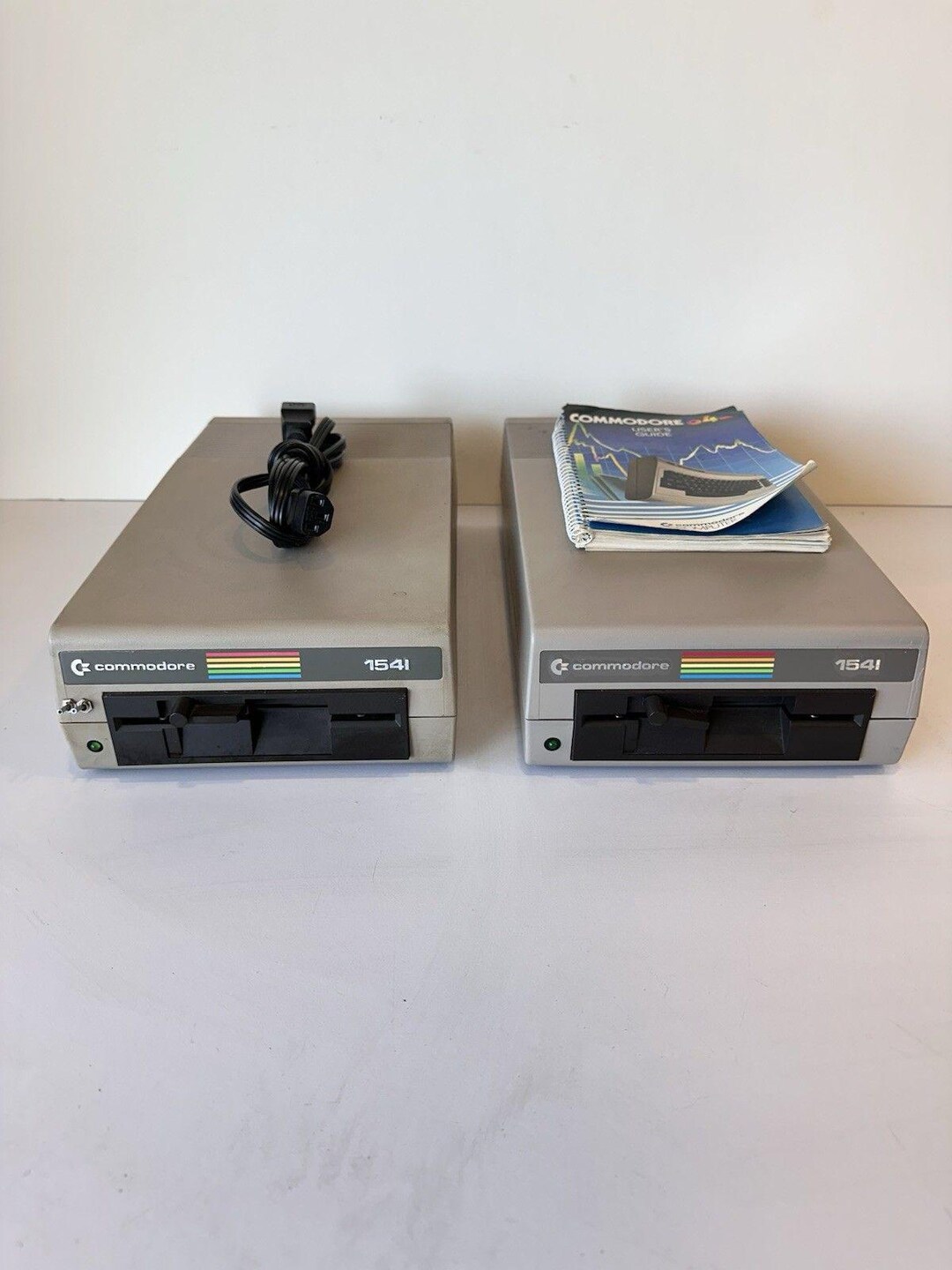 2 Commodore 1541 Floppy Disk Drives W/ User Manual - Power Cord ...
