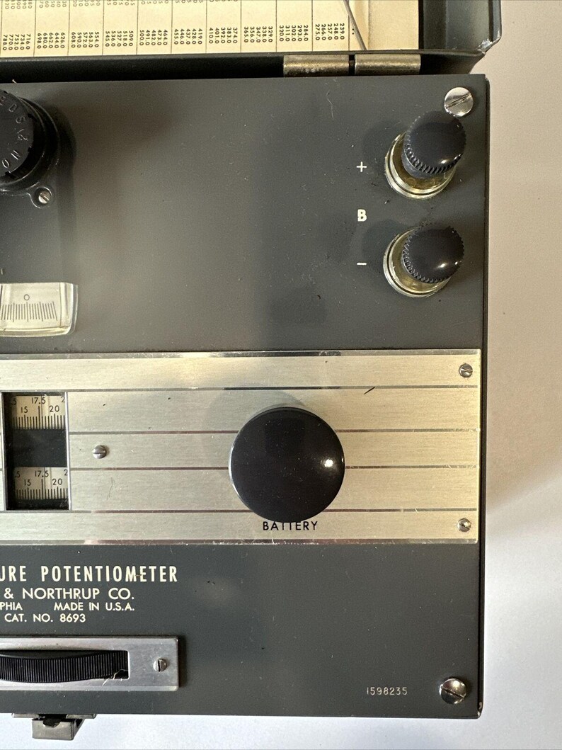 Leeds Northrup Temperature Potentiometer / Galvanometer Cat. No. 8693 ...