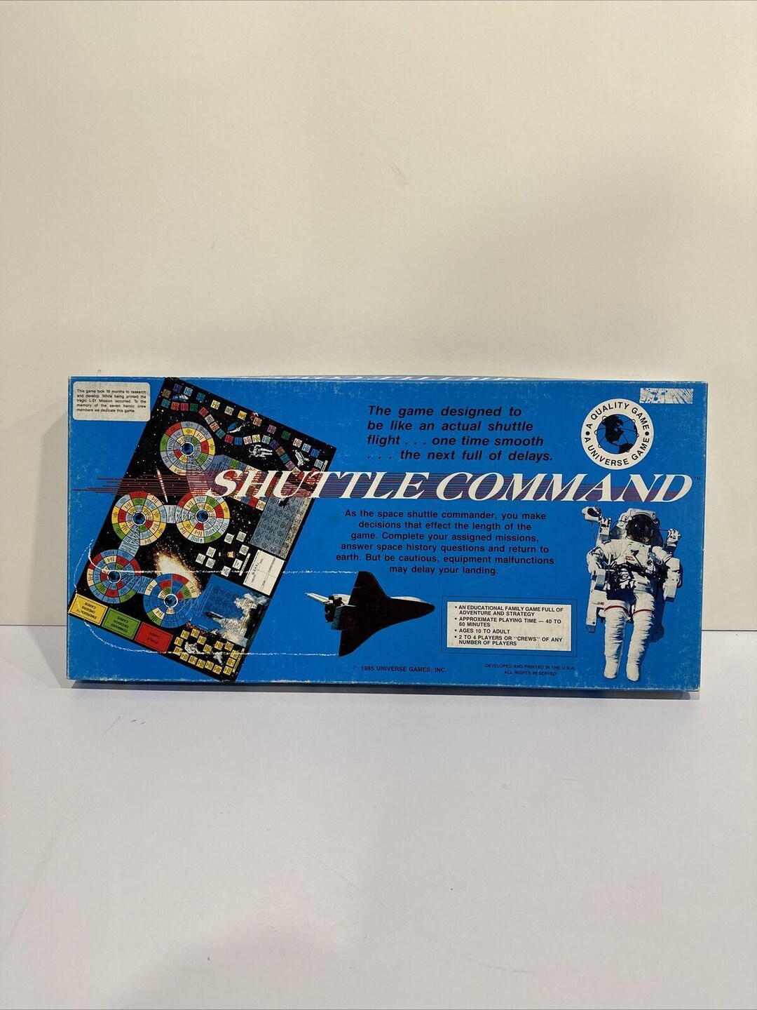 Shuttle Command Board Game 1985 Game Night in Space Universe Games - Etsy