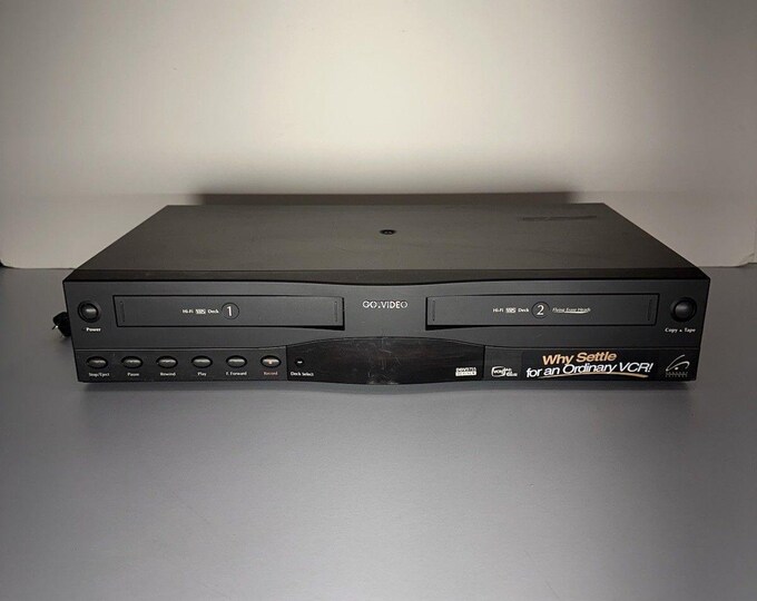 GO Video Dual Deck System - DDV9755 Hi-fi VCR Video Cassette Recorder W ...