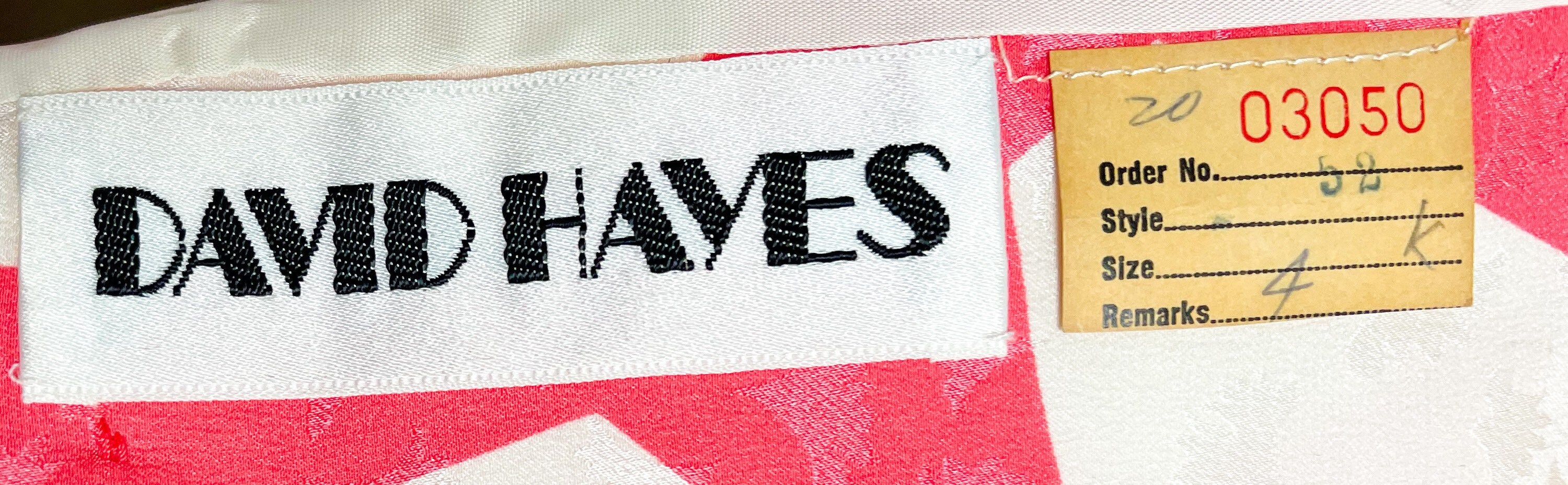 1990's David Hayes Silk Pink and White Matching Skirt Suit Set | Sz XS ...