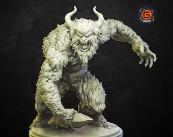 Ice Yeti Fearsome Yeti Monster 28mm Dnd Miniatures for Tabletop Gaming ...