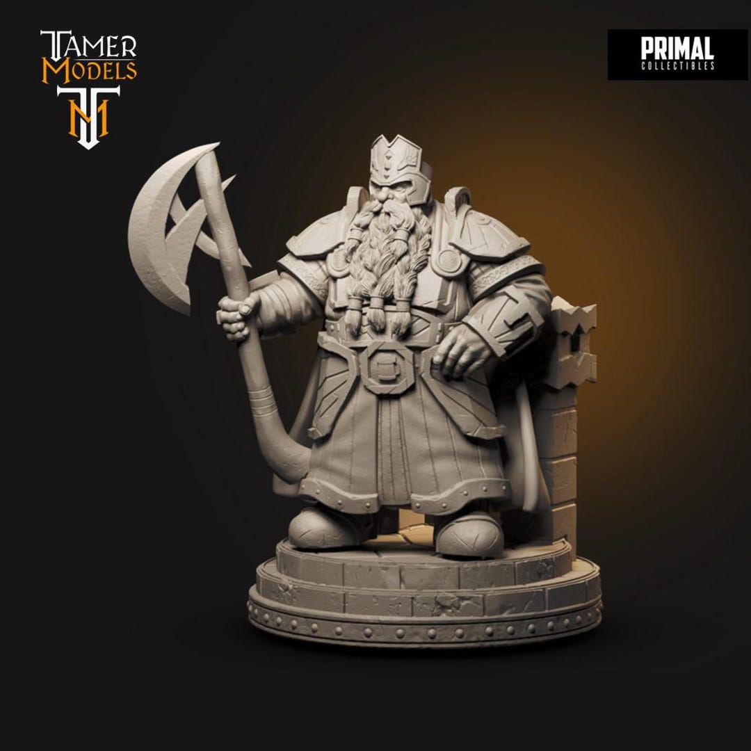 Dwarf Brourum Axedelver King Clothes Primal Collectibles Dnd 3D Printed ...