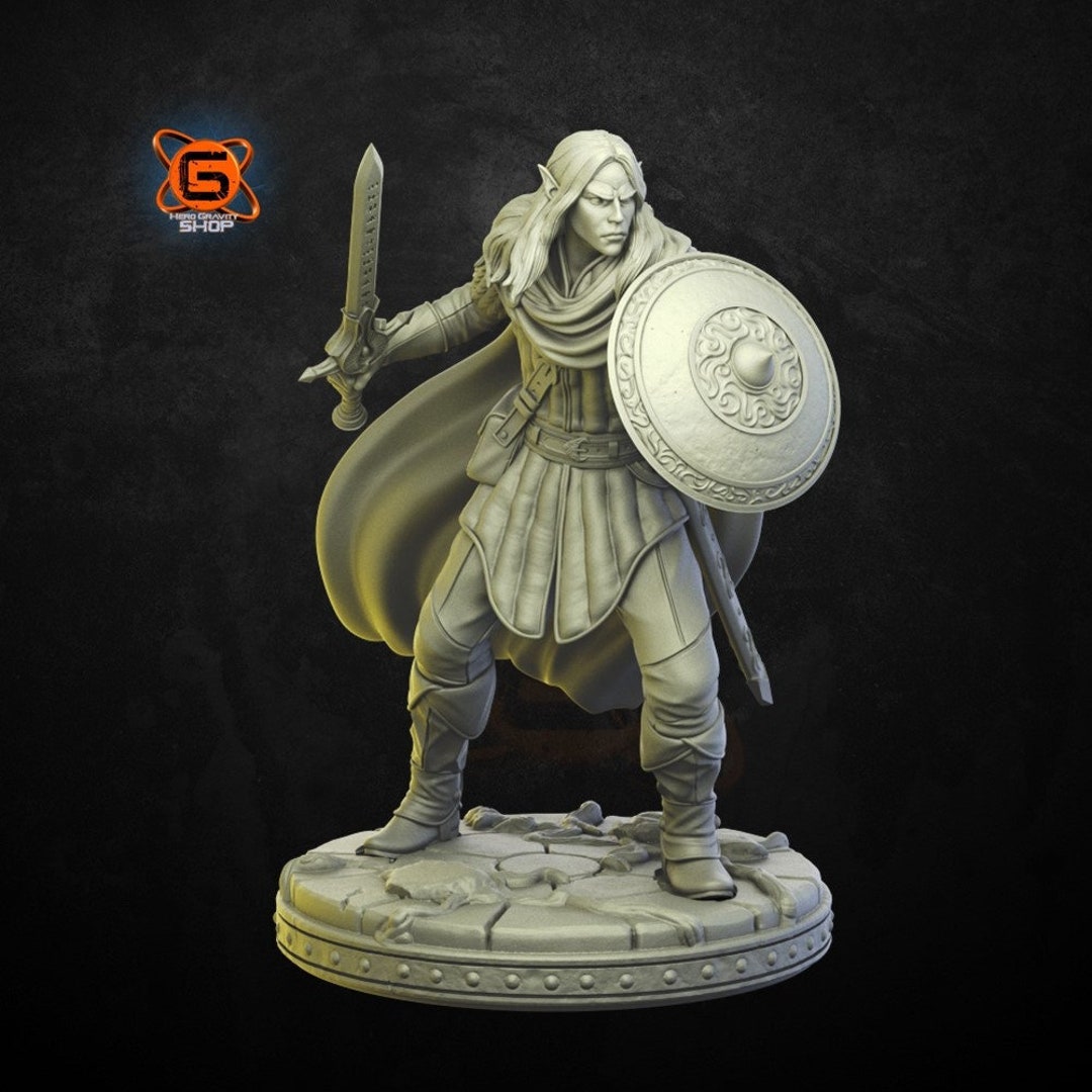 Athos Elf Hero by Primal Collectibles Dnd 3D Printed Tabletop Model - Etsy