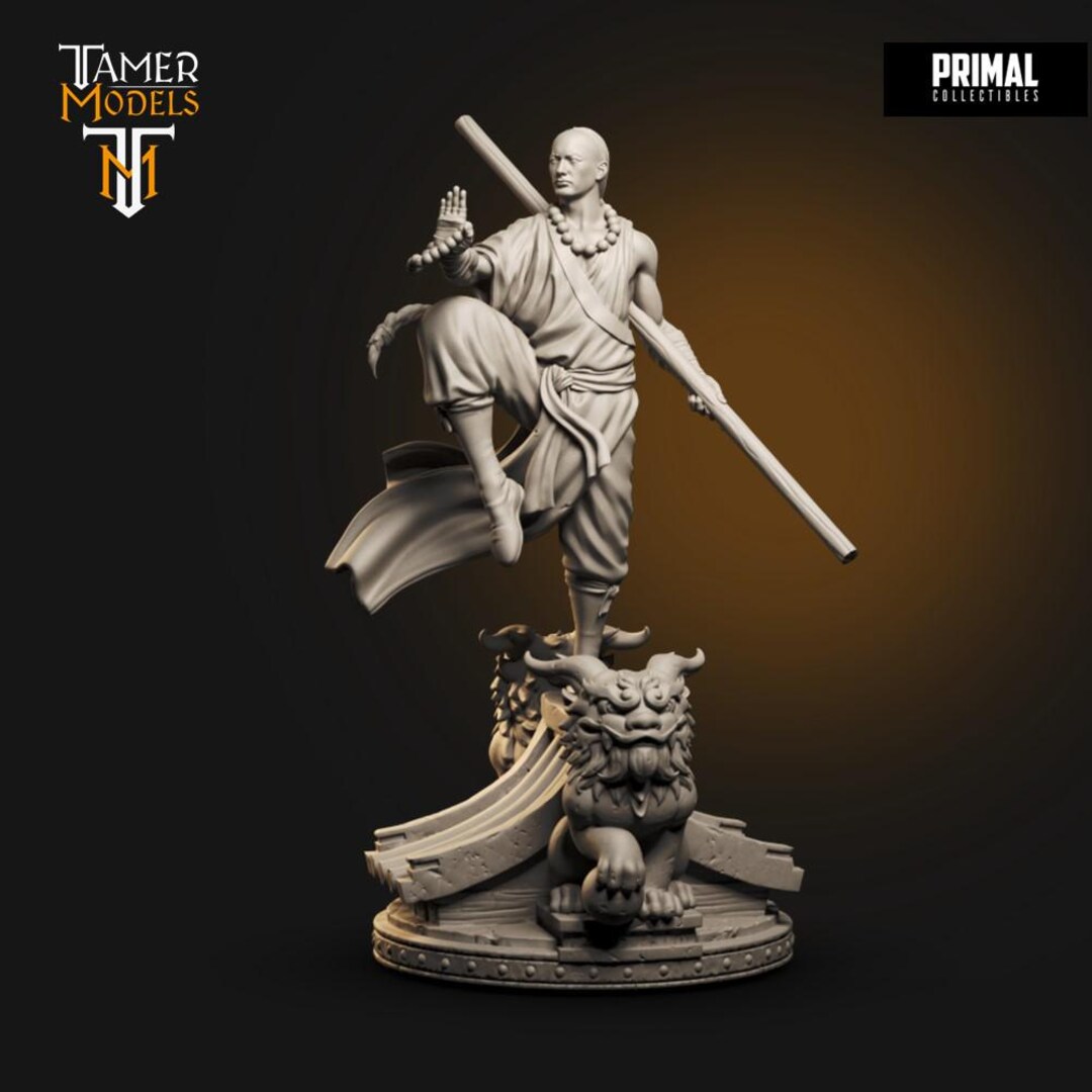 Monk Sun Tao Primal Collectibles Dnd 3D Printed Tabletop Model - Etsy
