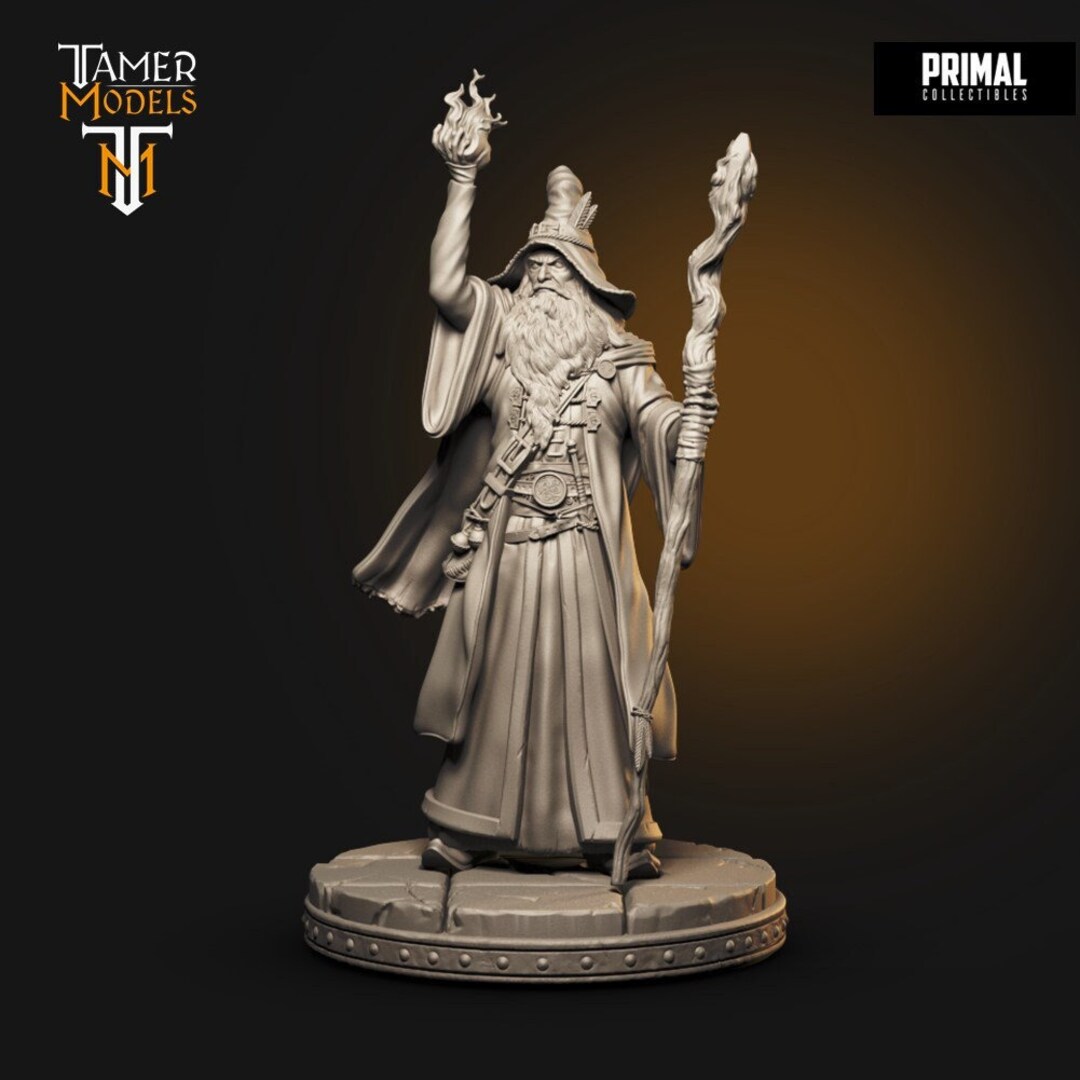 Solon Old Wizard by Primal Collectibles Dnd 3D Printed Tabletop Model ...