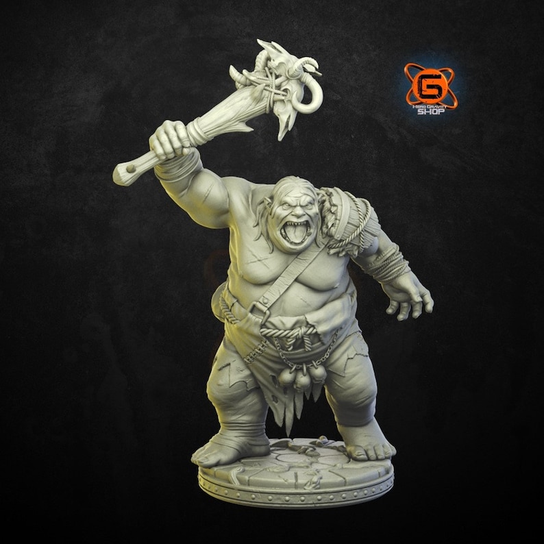 Kerag Ogre by Primal Collectibles Dnd 3D Printed Tabletop Model - Etsy