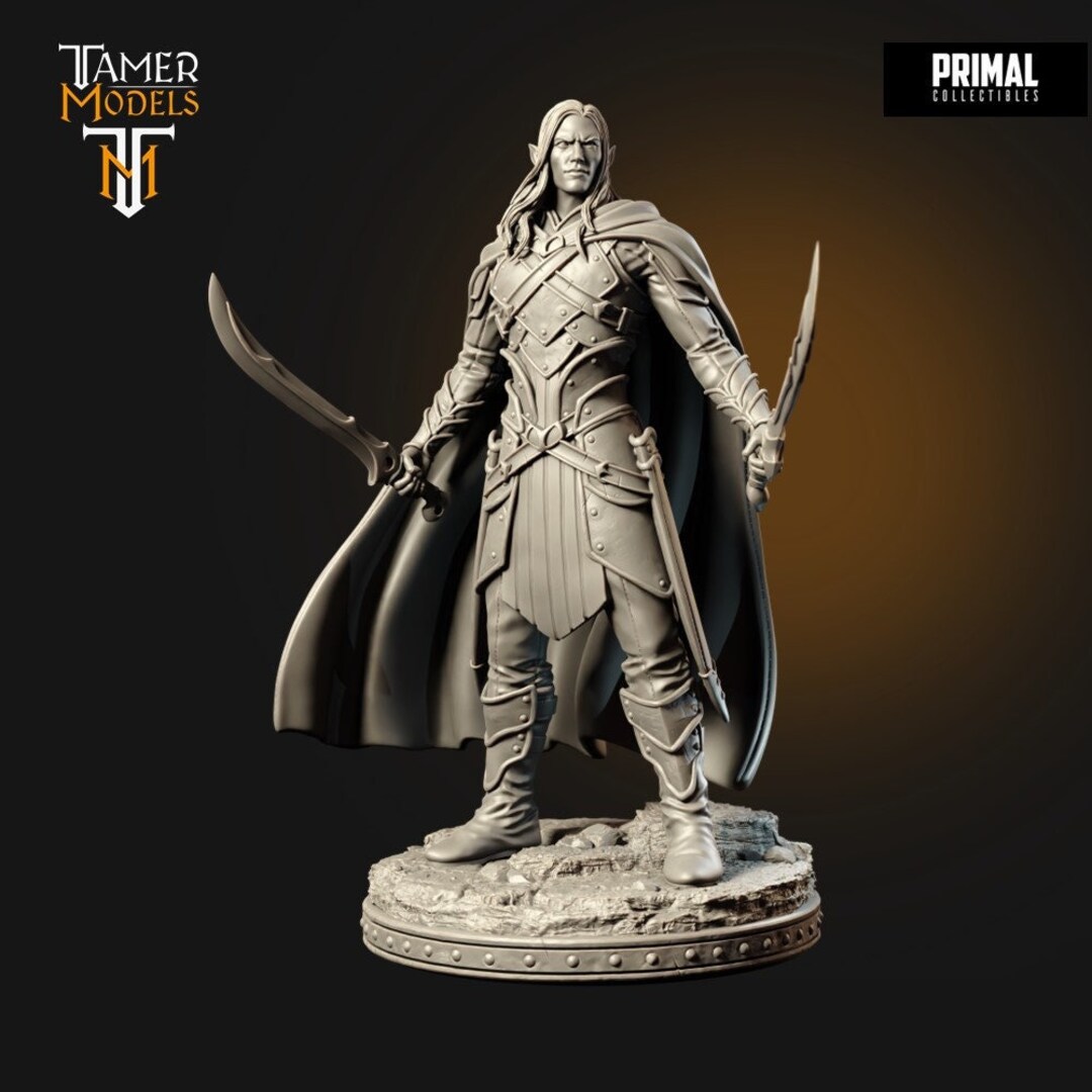 Dark Elf Varik Dun Ate by Primal Collectibles Dnd 3D Printed Tabletop ...