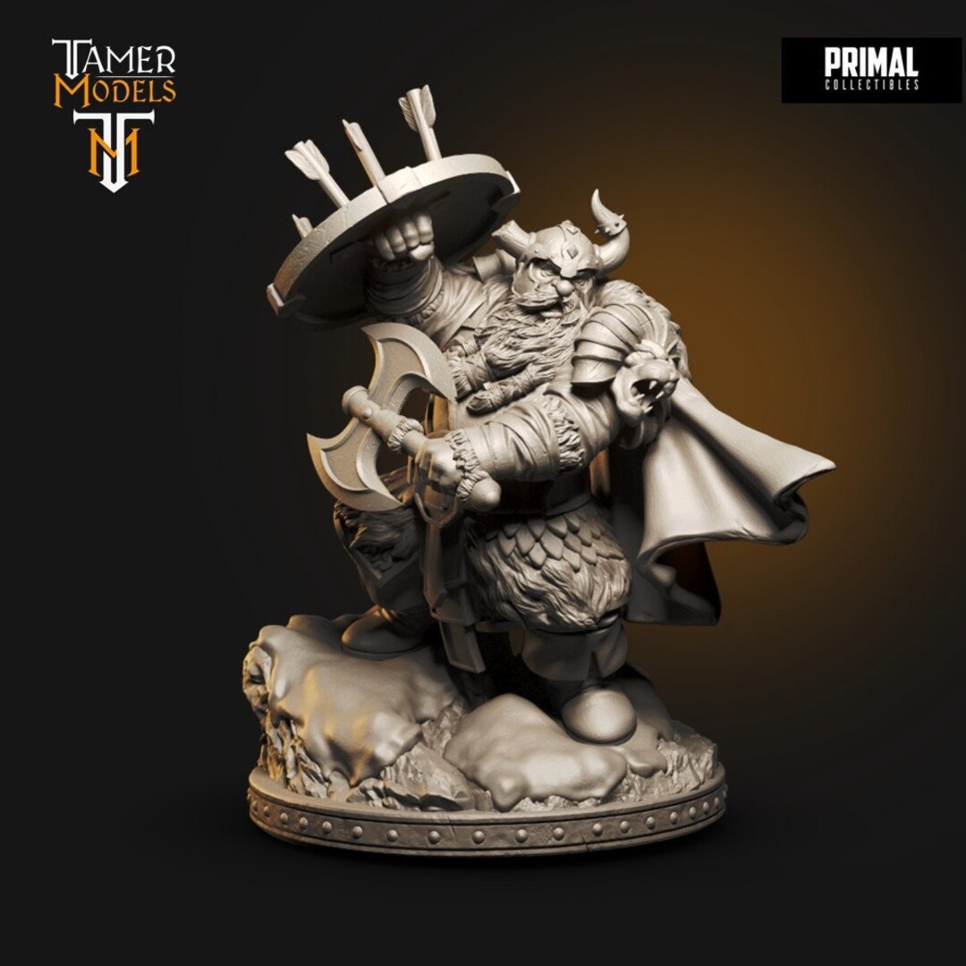 Dwarf Brourum Axedelver Snow Clothes by Primal Collectibles Dnd 3D ...