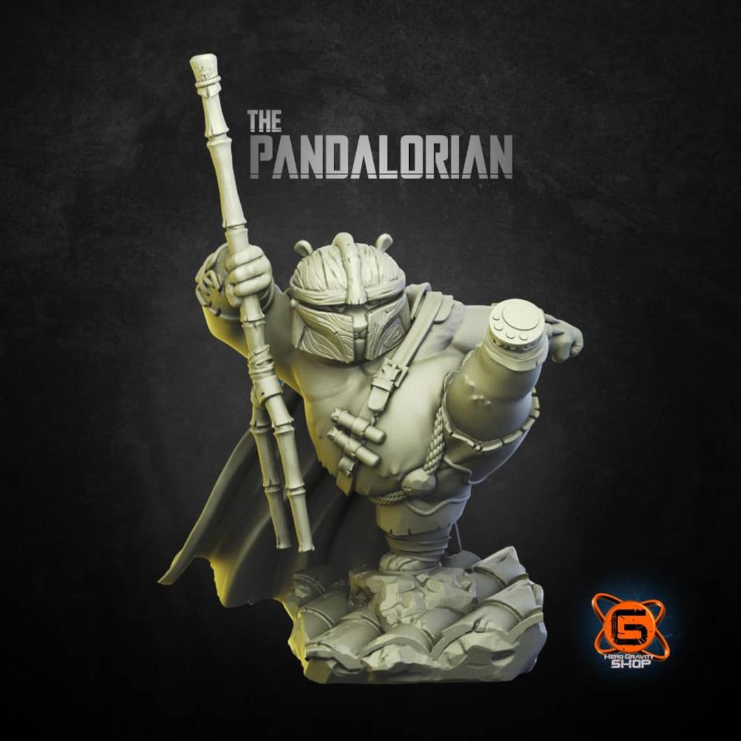 The Pandalorian 3D Printed Miniature - Etsy