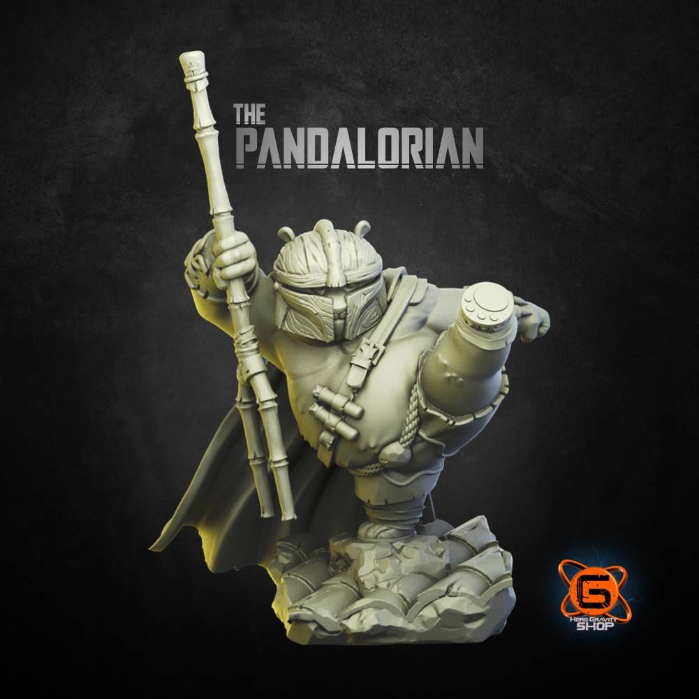 The Pandalorian 3D Printed Miniature - Etsy