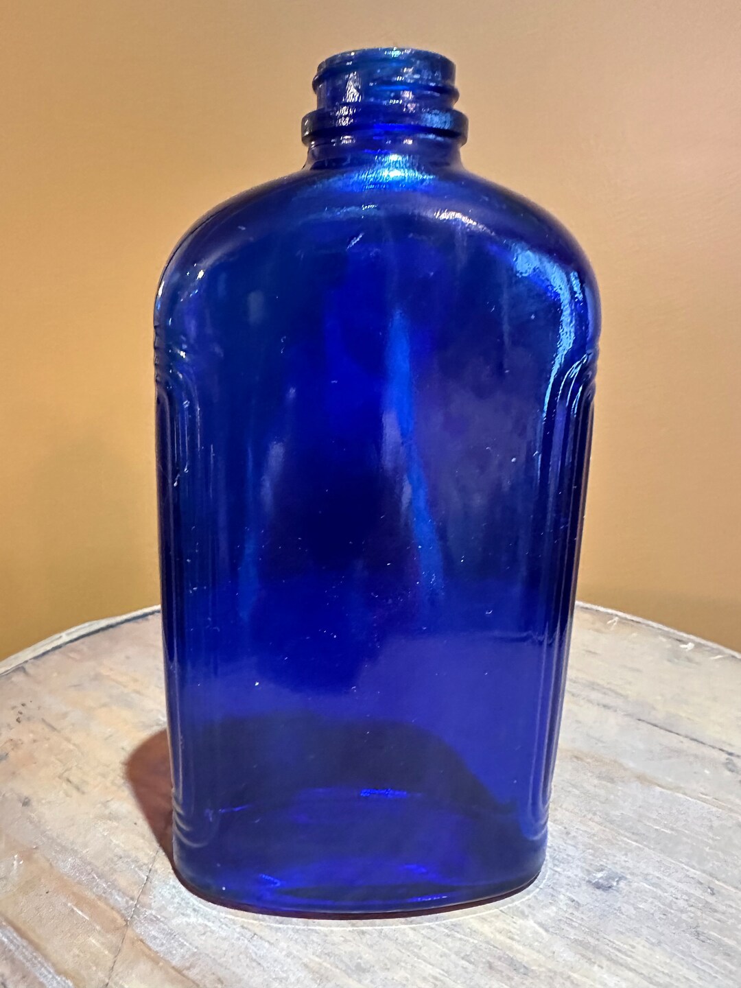 Vintage 1934 Hazel Atlas Cobalt Blue Water Bottle, Collectible, Made in ...